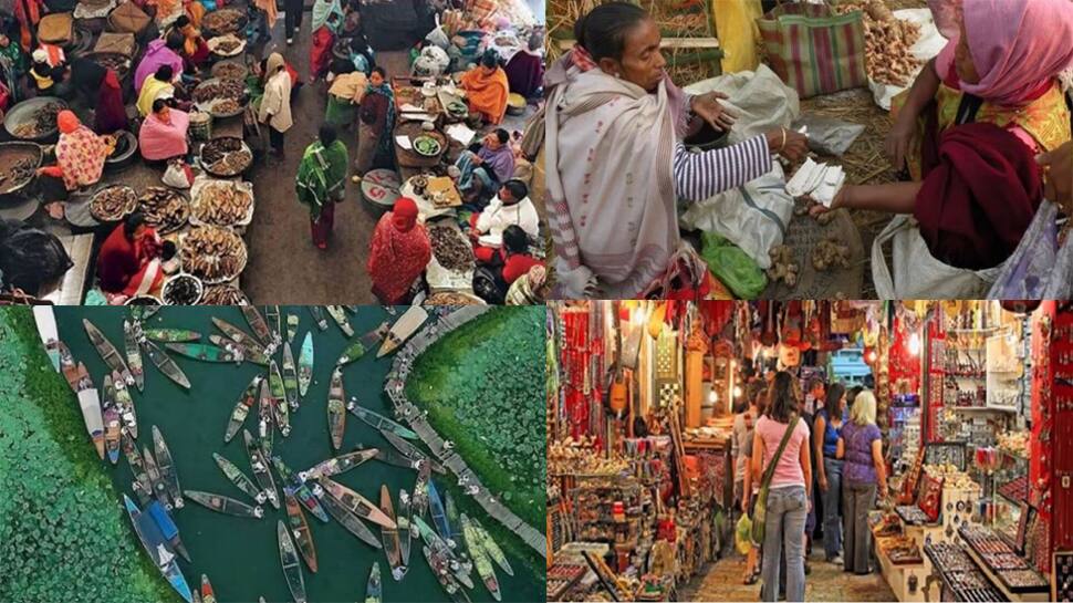 This is the weird-poor market in India, somewhere there are women ...