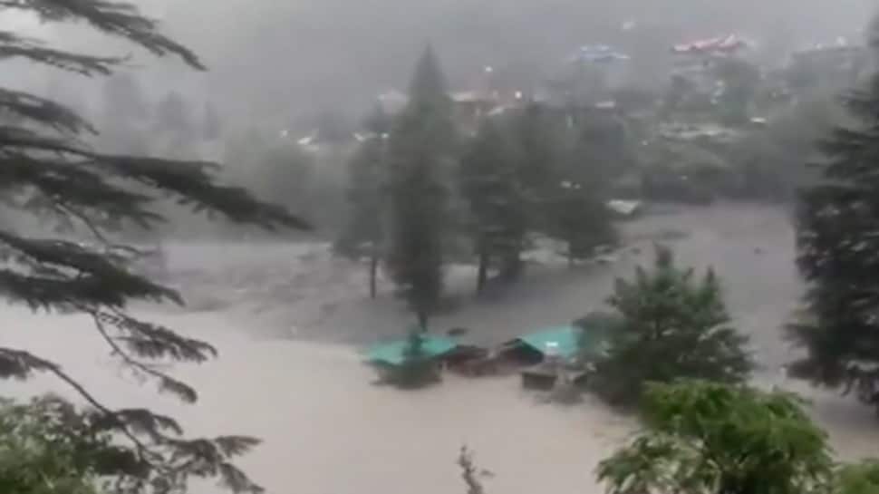 himachal pradesh flood Manikaran valley of kullu heavy rainfall camping ...
