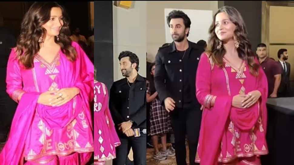 aliya bhatt brahmastra film promotion baby on board dress baby bump