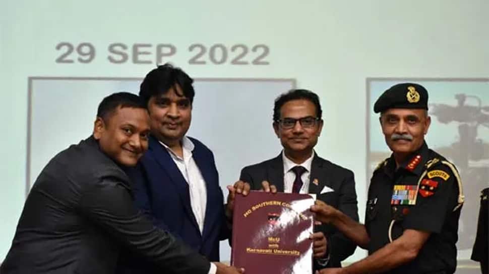 Karnavati University signed MoU with Indian Army Rtn