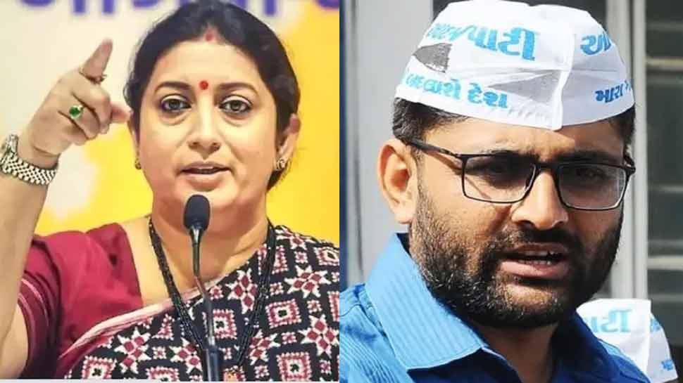 bjp smriti irani and aap gopal italiya oppose in video issue