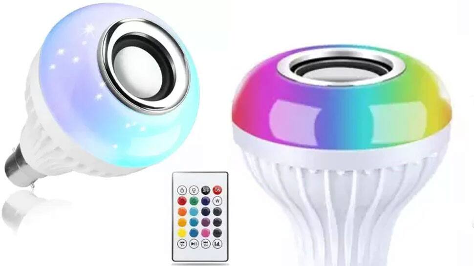 two in one use for new year party lighting bulb turn into bluetooth speaker