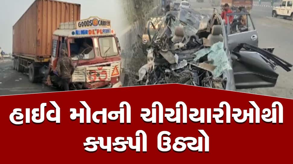 accident between innova car and truck on national highway 48 near ...