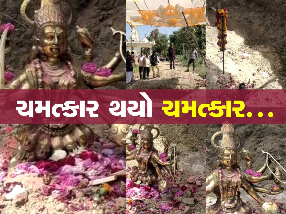 miracle in arvalli mahakali idol found where youth see place in dream