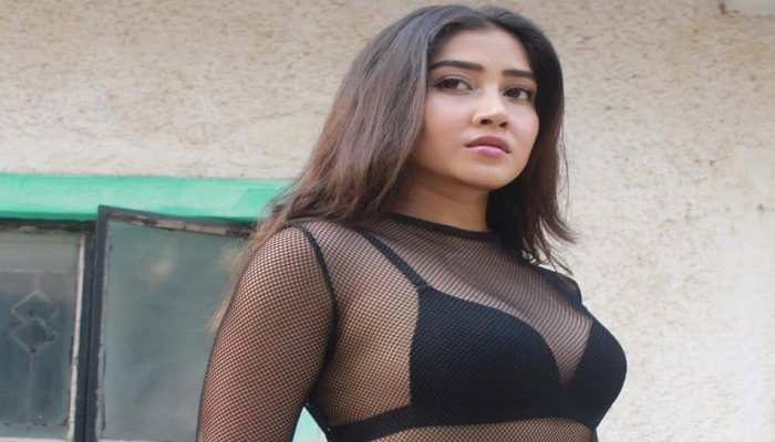 Bold photoshoot of sofia ansari gave competition to urfi javed wearing net top flaunted her ...