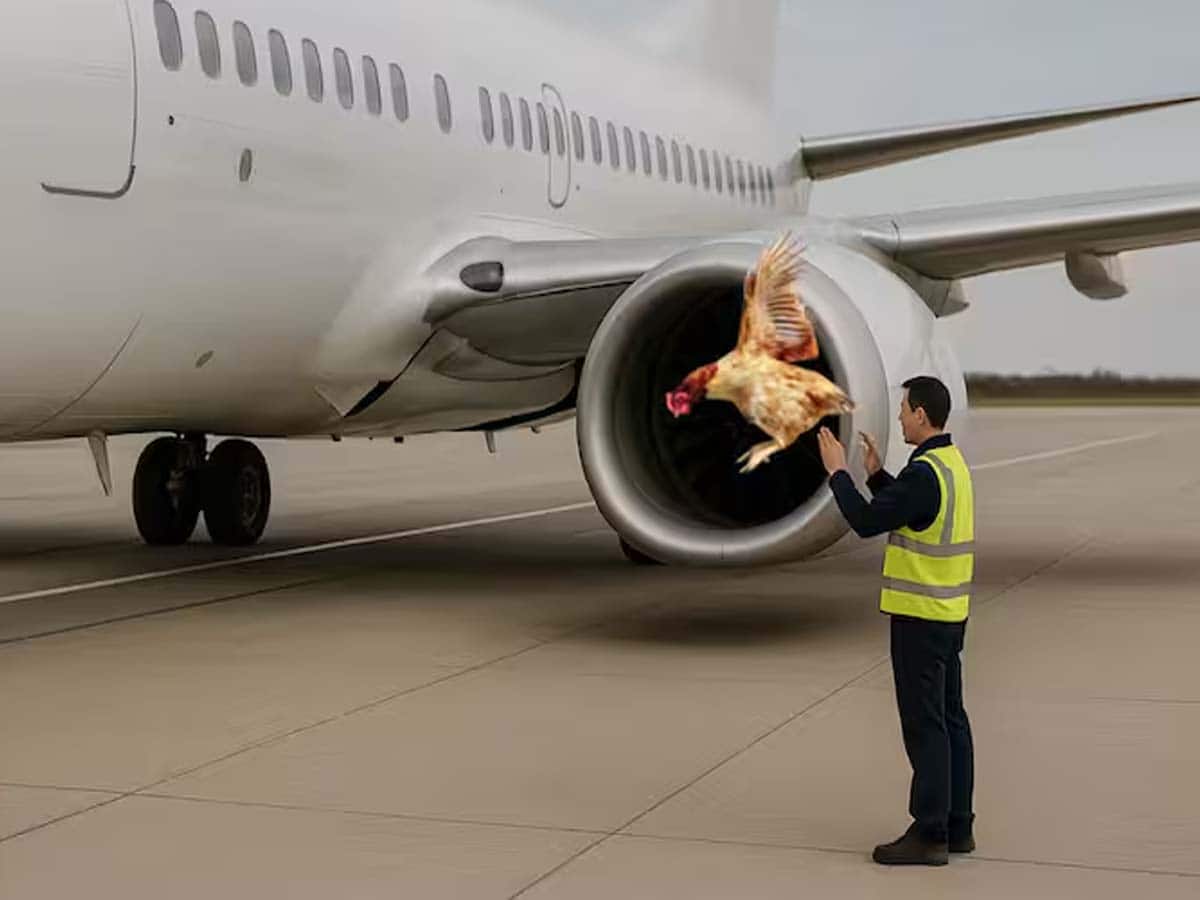 why is a chicken put in the airplane engine before takeoff know its ...